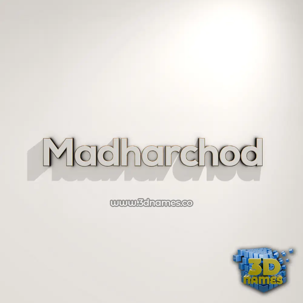 White Logo Warm 3D Name Wallpaper for "madharchod" | Custom Wallpaper ...