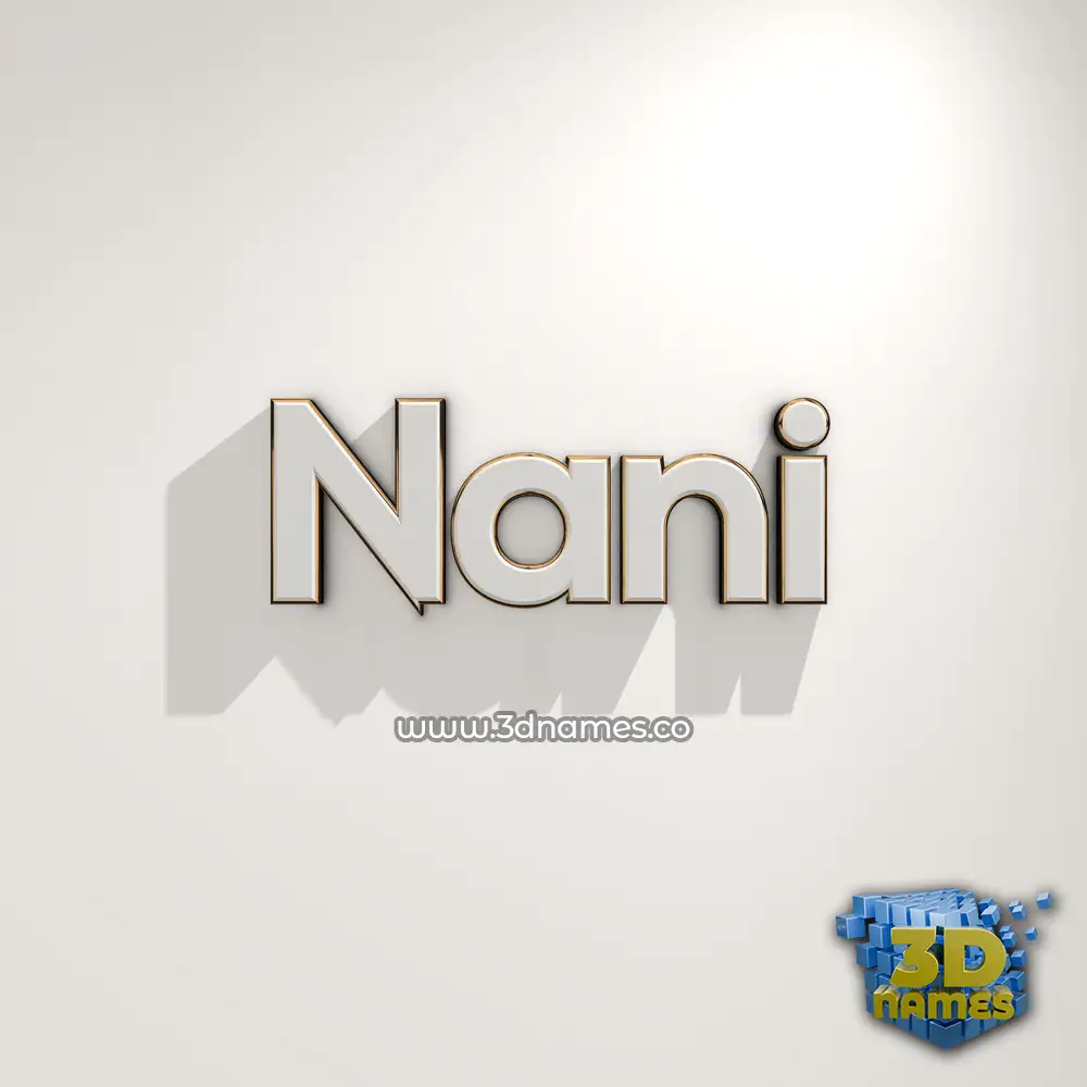 White Logo Warm 3D Name Wallpaper for "nani" | Custom Wallpaper | 3D Names