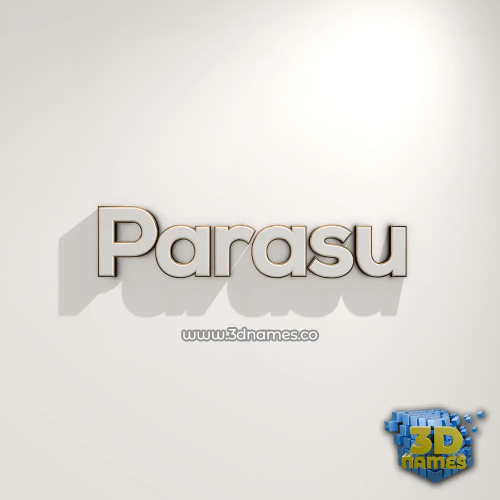 White Logo Warm 3D Name Wallpaper for "parasu" | Custom Wallpaper | 3D Names