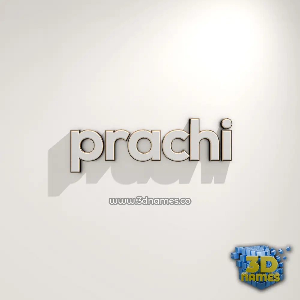 White Logo Warm 3D Name Wallpaper for "prachi" | Custom Wallpaper | 3D ...