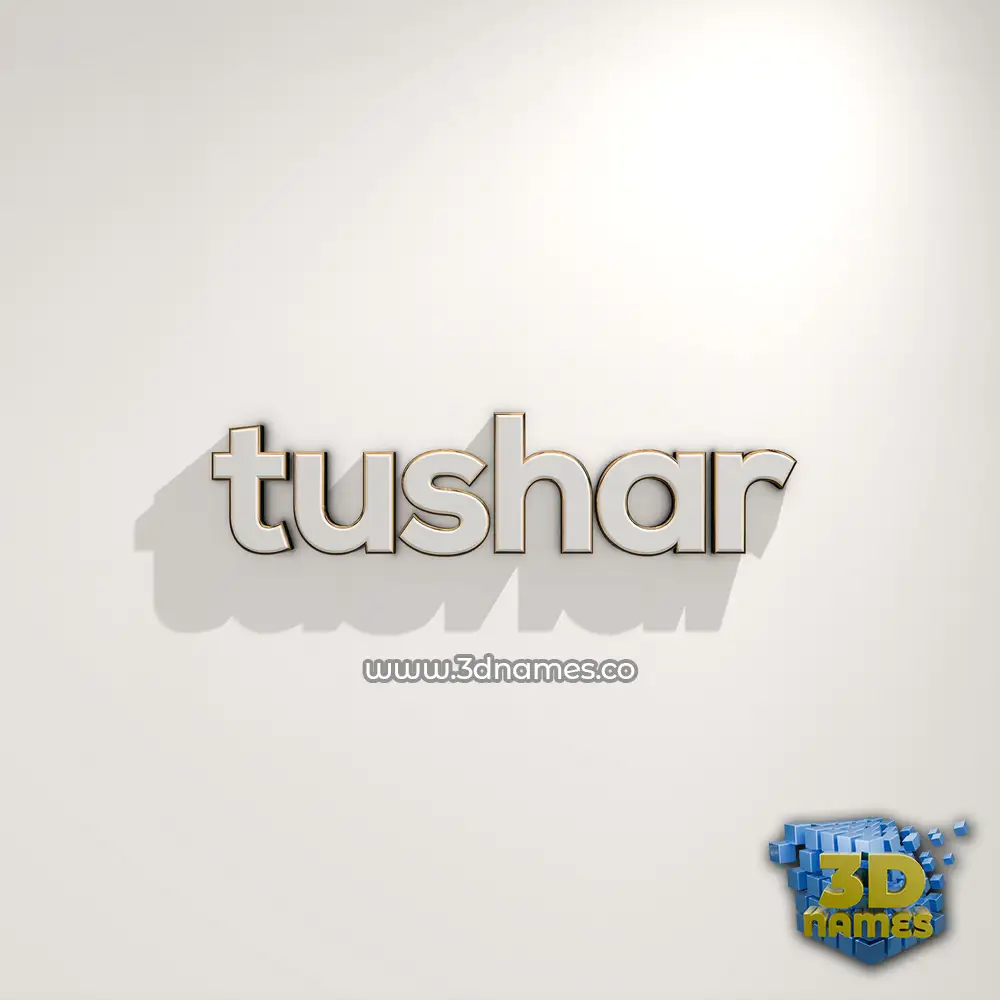 White Logo Warm 3D Name Wallpaper for "tushar" | Custom Wallpaper | 3D ...
