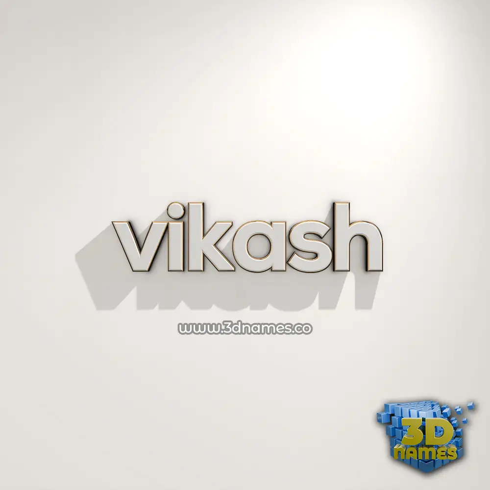 White Logo Warm 3D Name Wallpaper for "vikash" | Custom Wallpaper | 3D Names