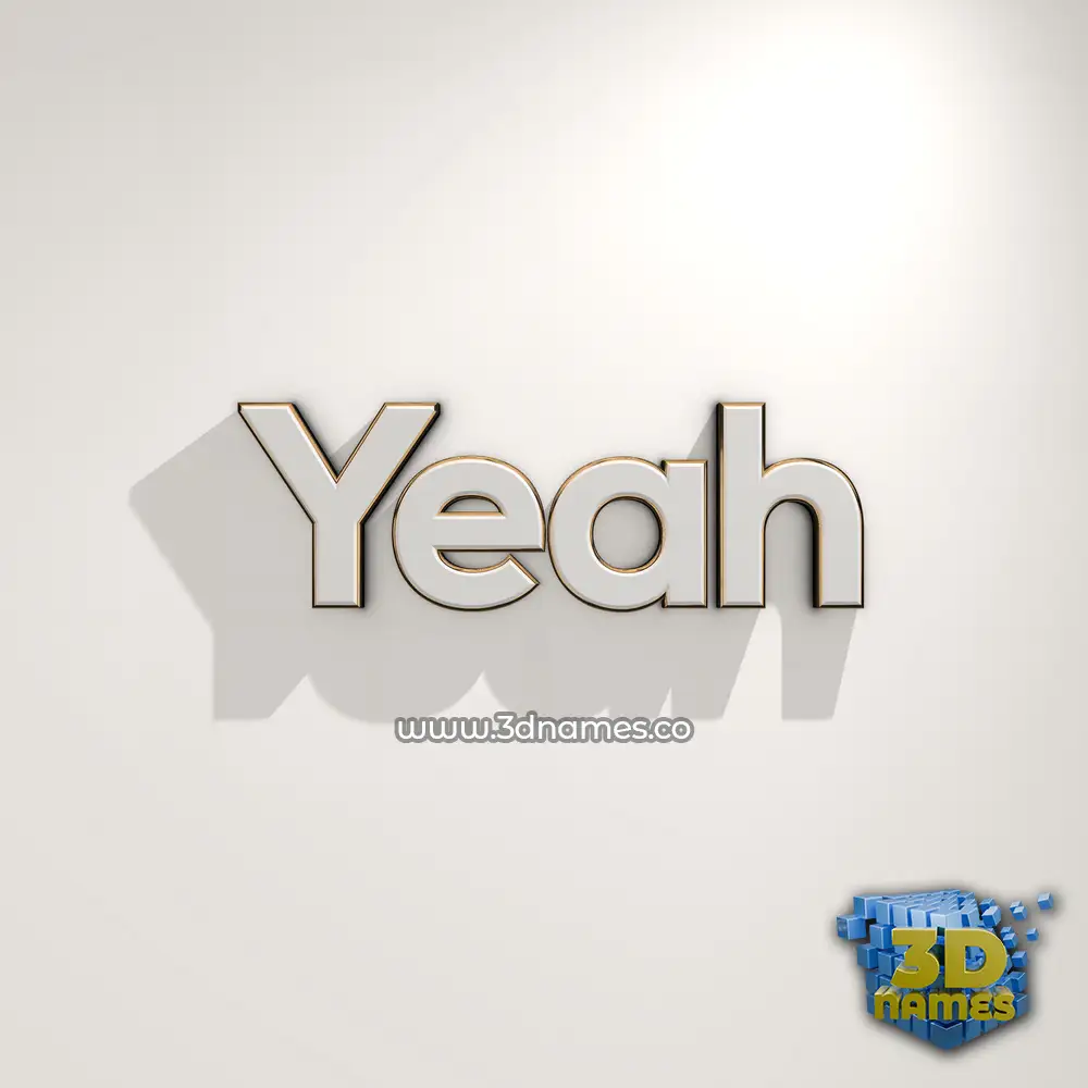 Preview White Logo Warm name for "yeah"