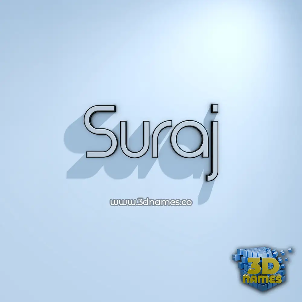 White Logo Cold 3D Name Wallpaper for "suraj" | Custom Wallpaper | 3D Names