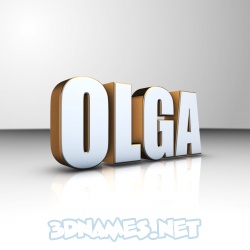 35 3D Names for "olga"