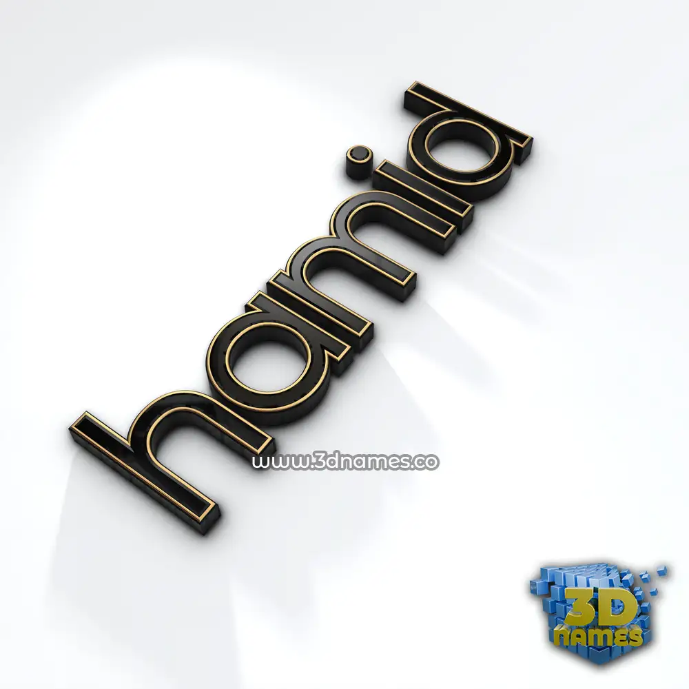 Black'n'White 3D Name Wallpaper for "hamid" | Custom Wallpaper | 3D Names