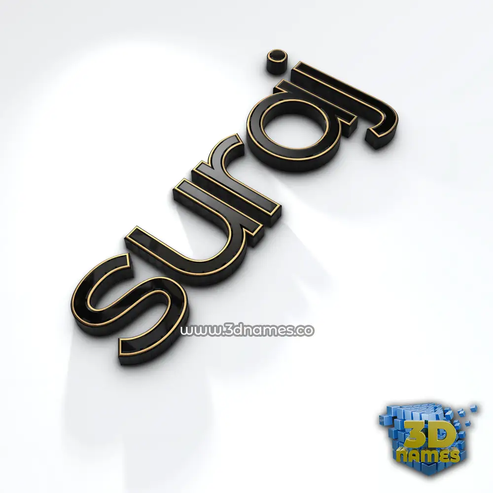 Black'n'White 3D Name Wallpaper for "suraj" | Custom Wallpaper | 3D Names