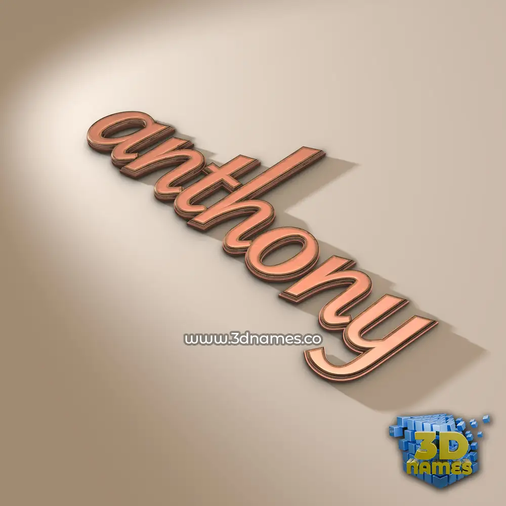 Rose Gold 3D Name Wallpaper for "anthony" | Custom Wallpaper | 3D Names