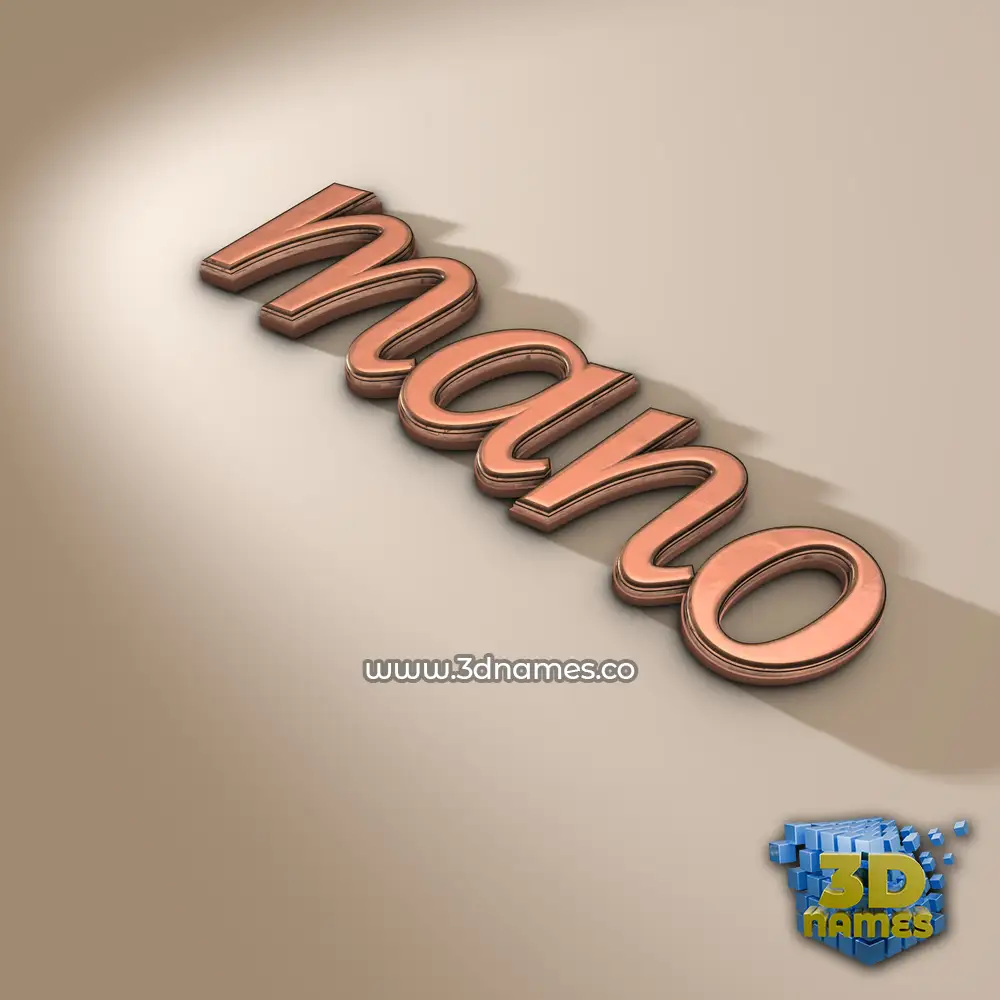 Preview of Rose Gold 3D name for "mano"