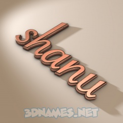 49 3D Names for "shanu"
