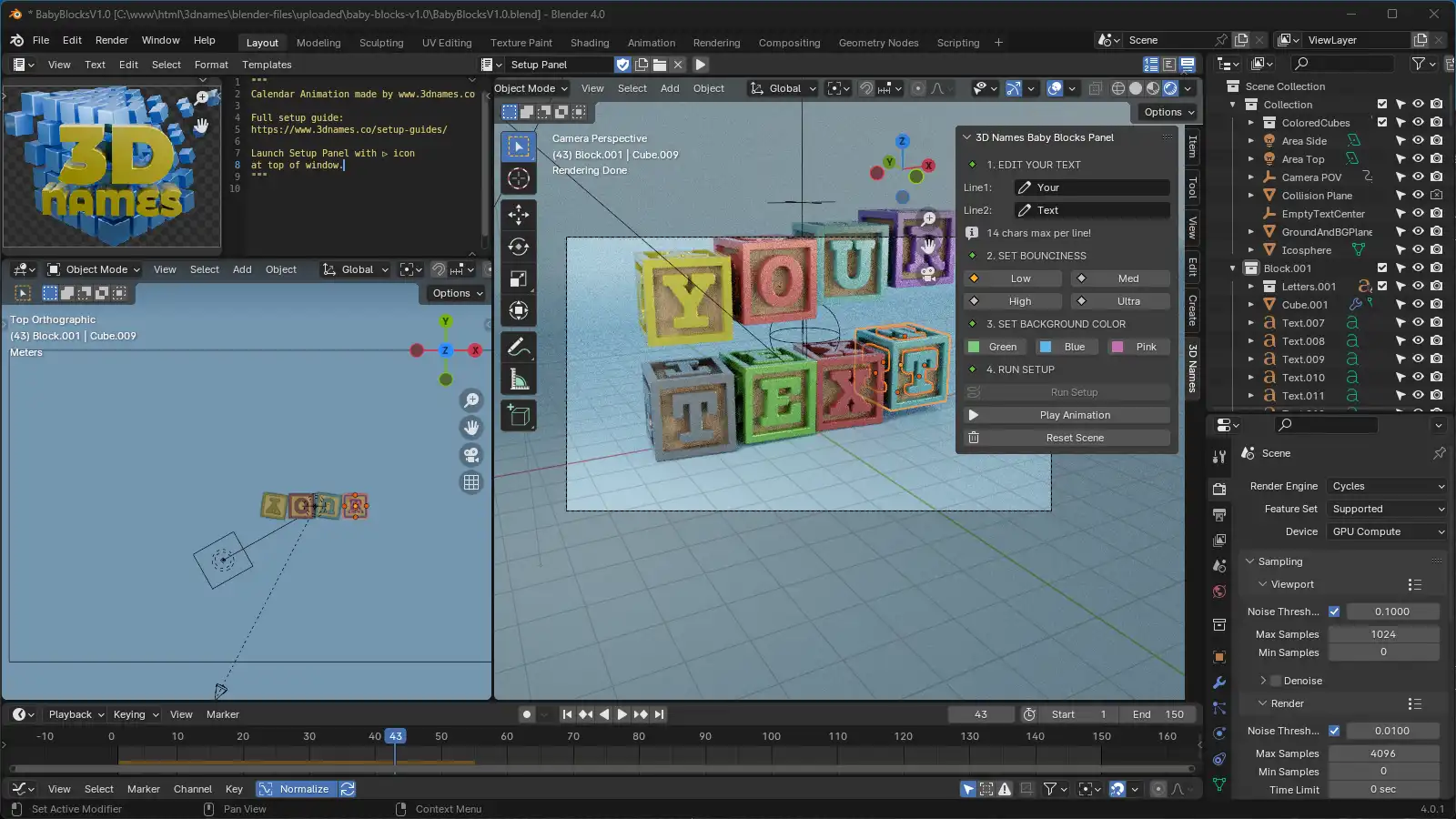 Baby Blocks - Setup Guide for Blender