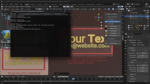 Embossed Text - Setup Guide for Blender