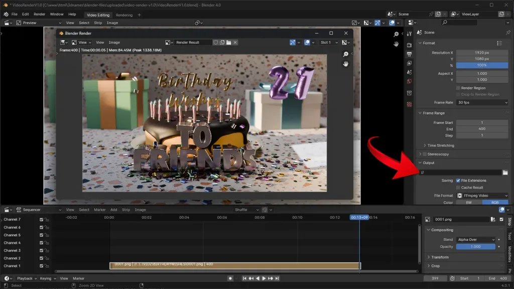 Video Render Tool - Setup Guide for Blender